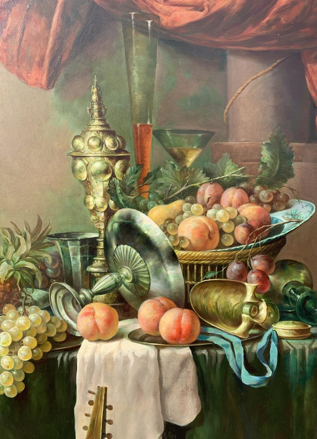 Unknown - 19th century Italian still life painting - Fruit tableware ...