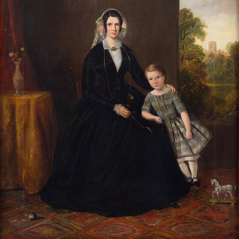 Unknown - 19th-Century Provincial British School Portrait Of A Mother ...