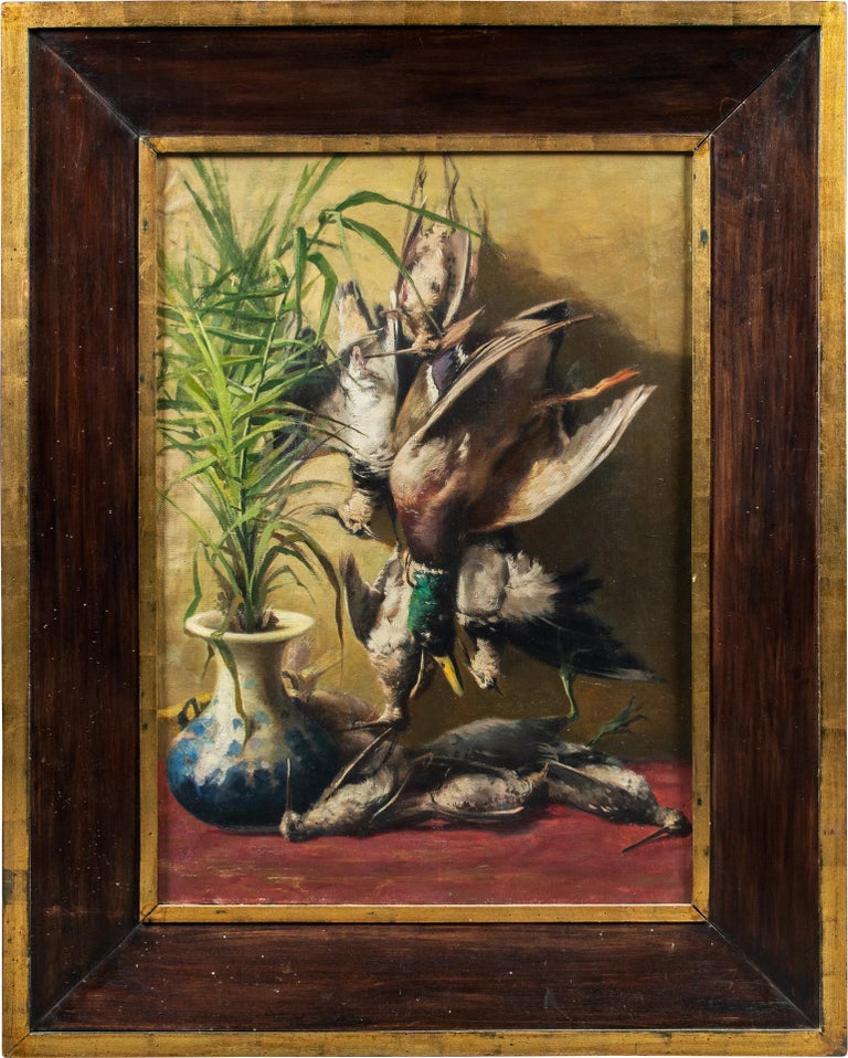 Unknown - 20th century Italian still life painting - Game hunting - Oil ...