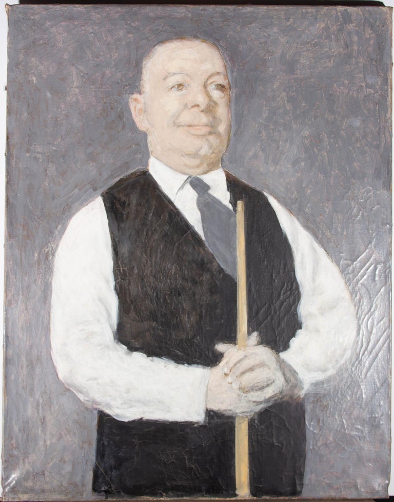Unknown - 20th Century Oil - Joe Davis, Snooker Champion For Sale at ...