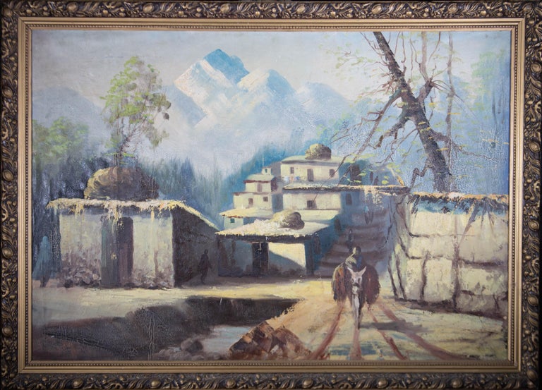 Unknown - 20th Century Oil - Middle Eastern Village Scene For Sale at ...