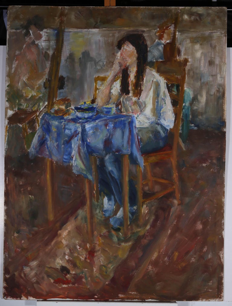 Unknown - 20th Century Oil - Seated Figure Study For Sale at 1stDibs