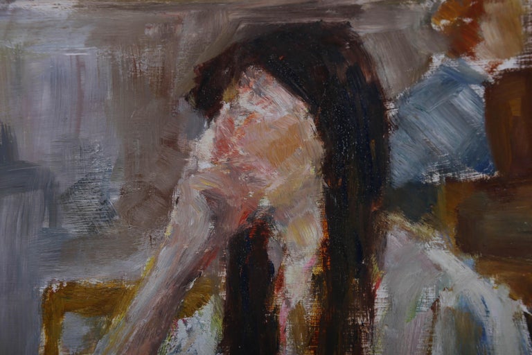 Unknown - 20th Century Oil - Seated Figure Study For Sale at 1stDibs