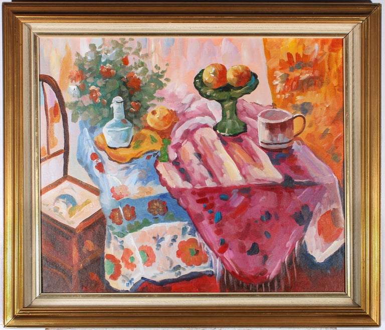 Unknown - 20th Century Oil - Table Top Still Life For Sale at 1stDibs