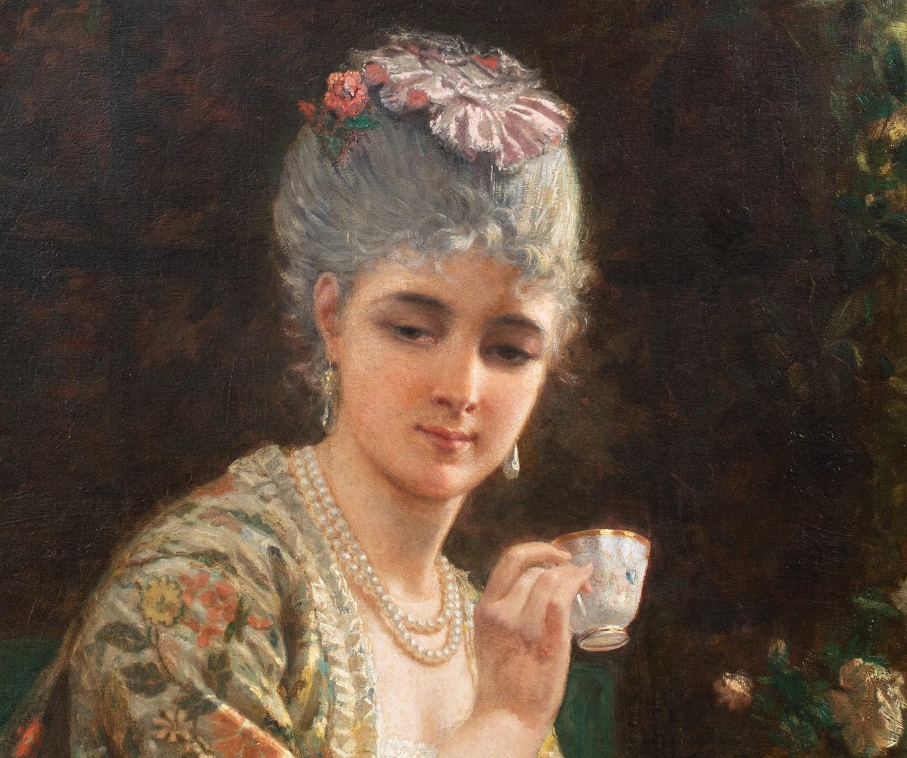 Unknown - A Cup Of Tea, 19th Century by Bartolomeo Giuliano (1825–1909 ...