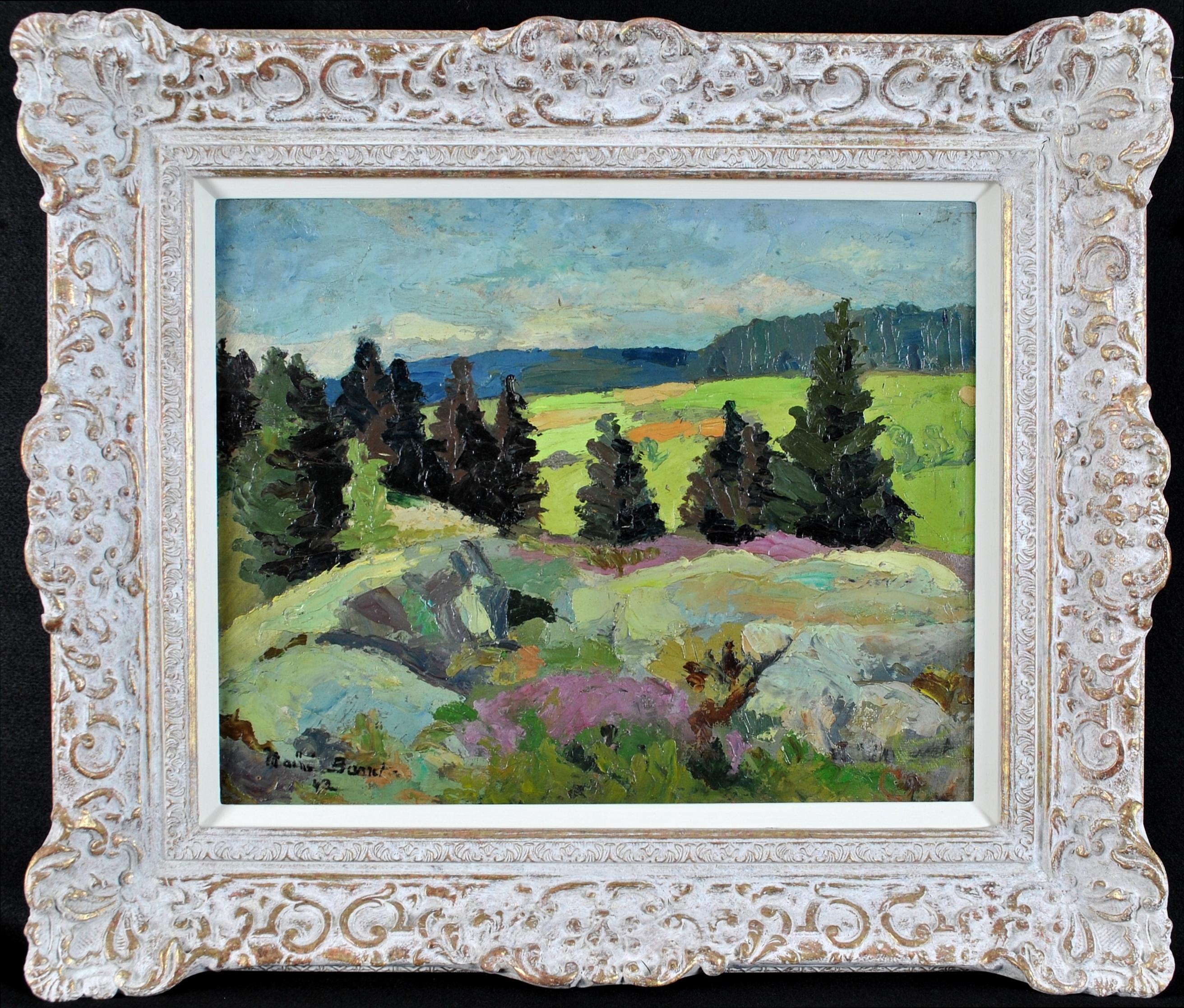 Unknown - Alpine Landscape - Mid 20th Century Post Impressionist Oil on ...