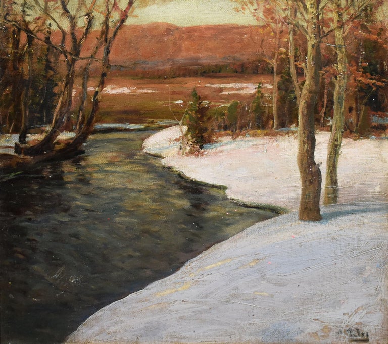 Unknown - American Impressionist Bucks Co Pennsylvania Winter Snow ...
