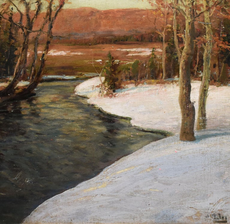 Unknown - American Impressionist Bucks Co Pennsylvania Winter Snow ...