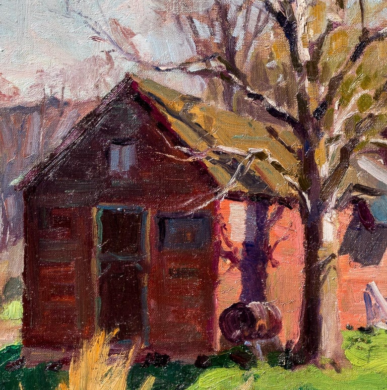 Unknown - American Impressionist Landscape Painting, Vintage Oil on ...