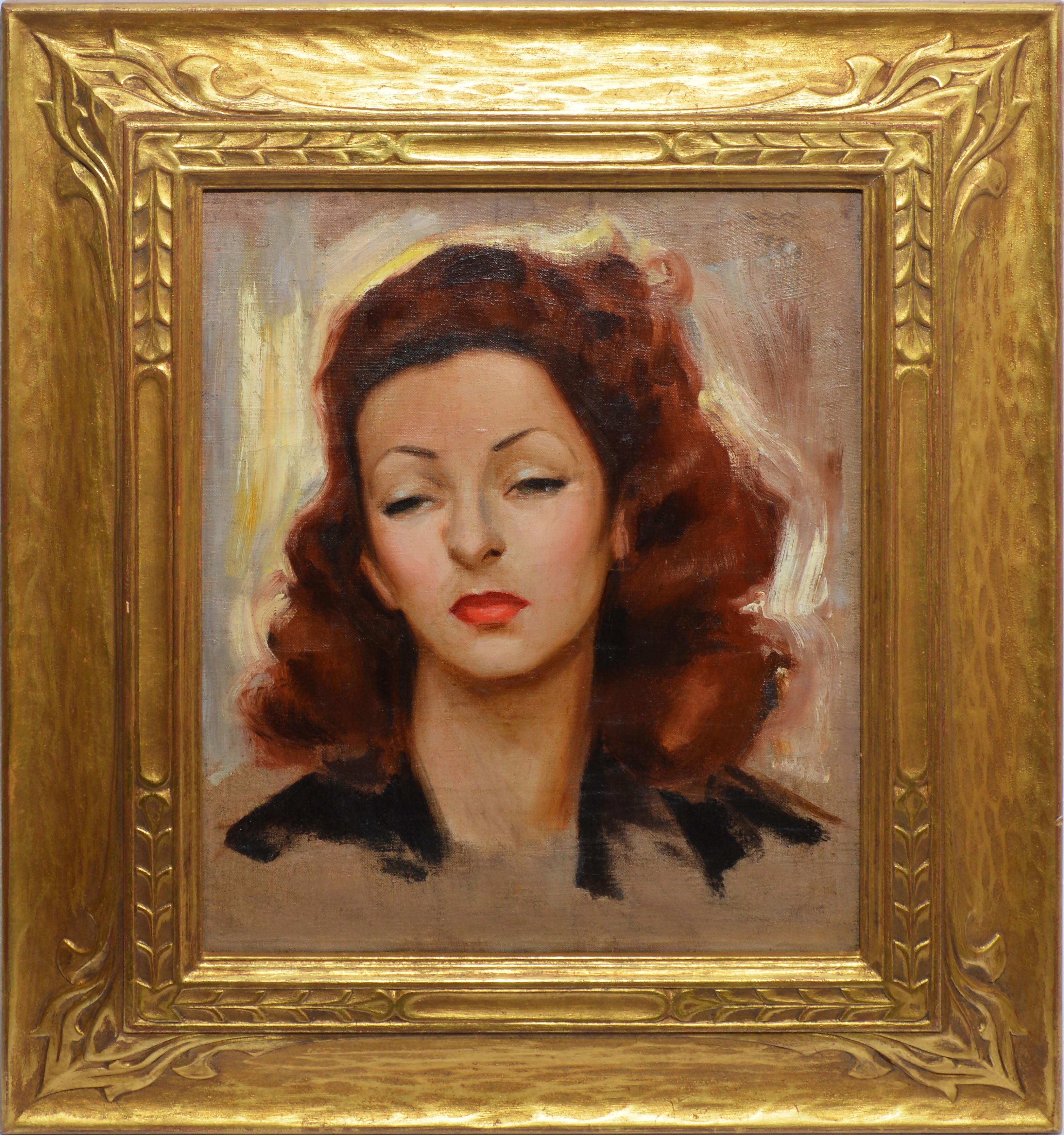 Unknown - American Impressionist Portrait of a Young Woman Monogrammed ...