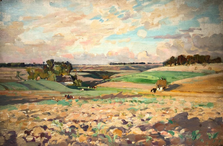 Unknown - Animated Countryside Landscape, Post-impressionist School For ...