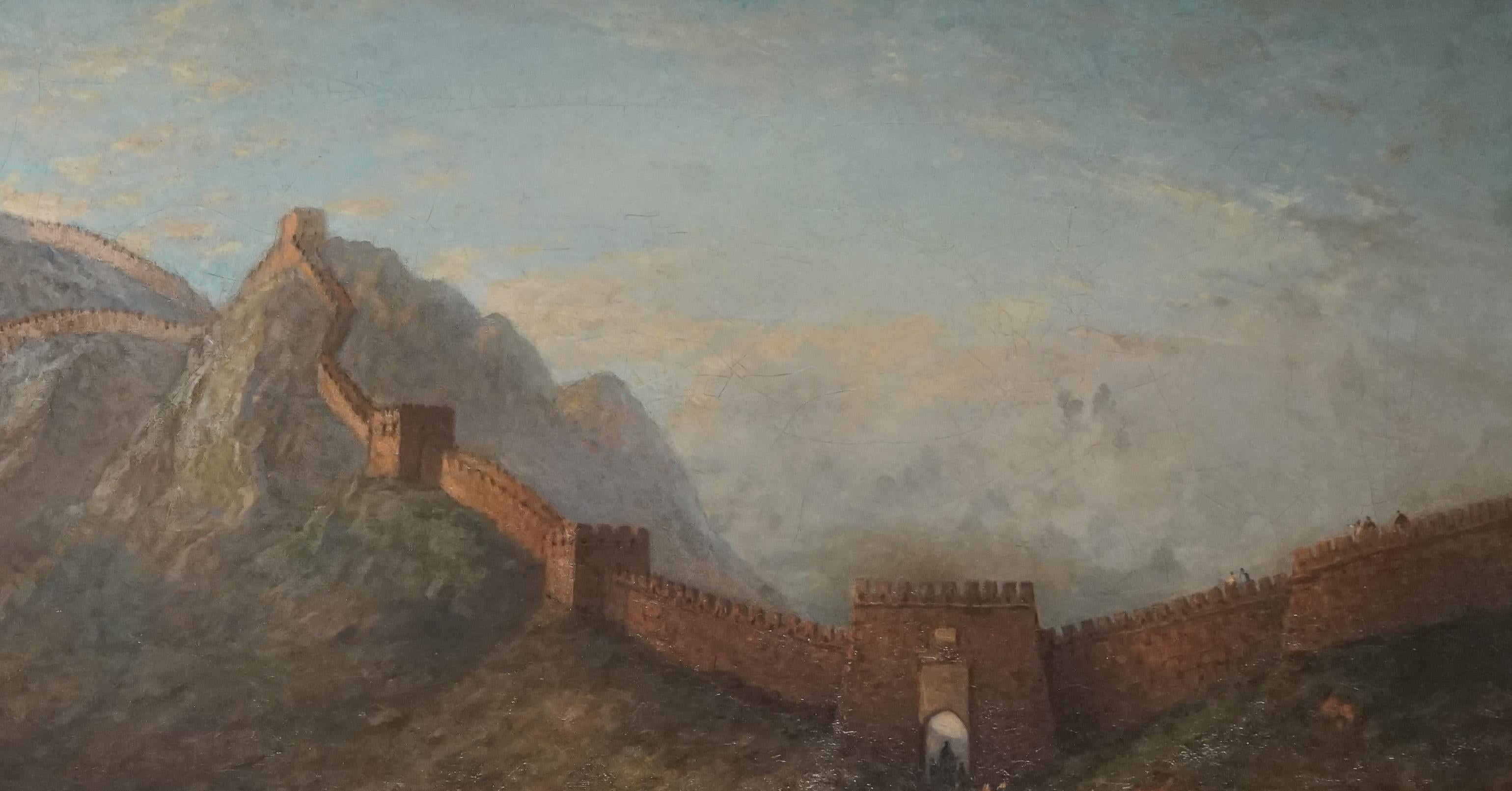 Unknown - Antique 19th Century China Trade "Great Wall of China" oil ...
