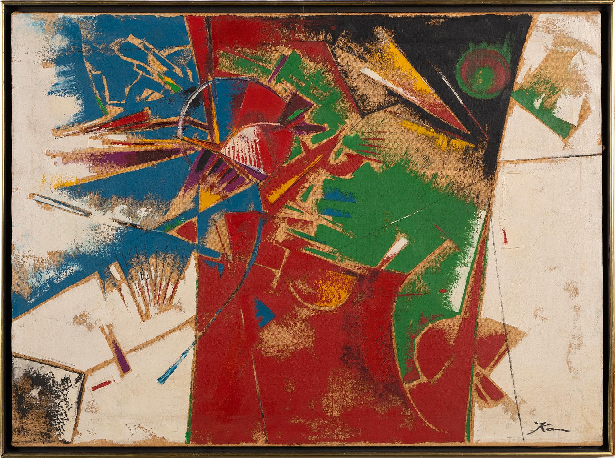 Unknown - Antique American Abstract Expressionist Signed Original ...