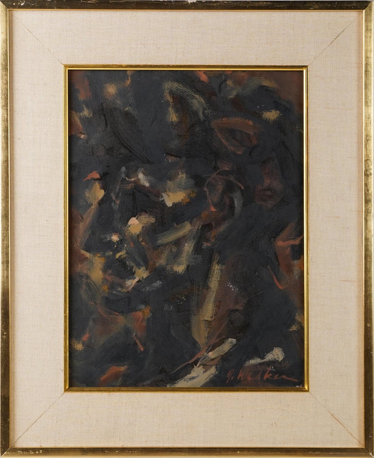 Unknown - Antique American Abstract Expressionist Signed Vintage ...