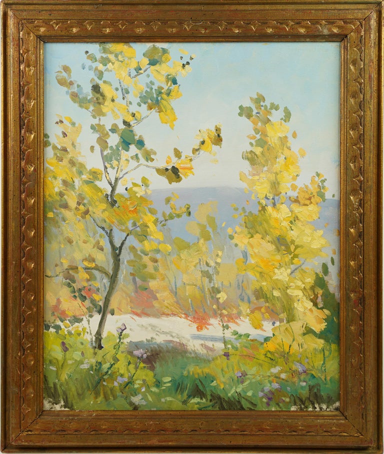 Unknown - Antique American Impressionist School Signed Framed Fall ...