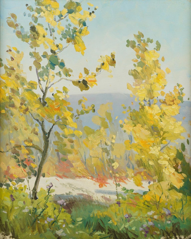 Unknown - Antique American Impressionist School Signed Framed Fall ...