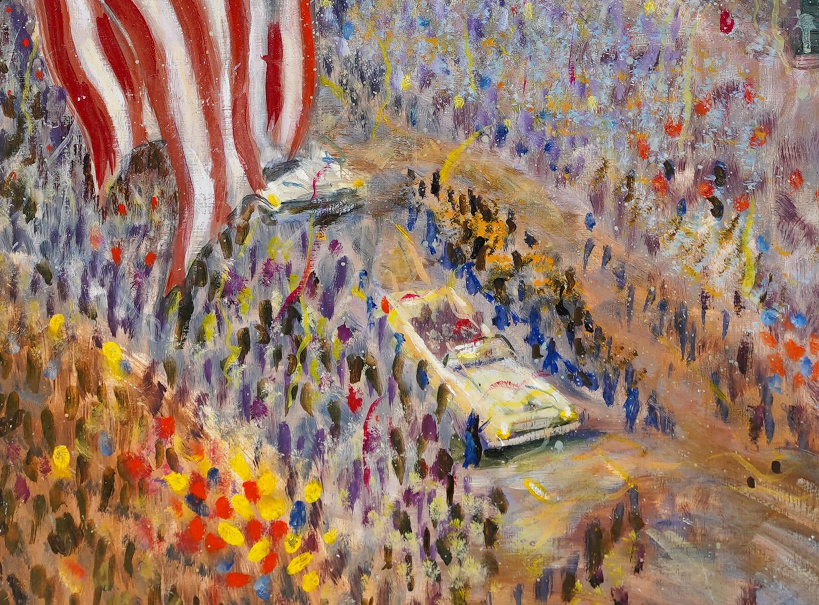 Unknown - Antique American School Impressionist New York City Parade ...