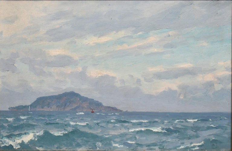 Unknown - Antique American School Impressionist Seascape Island ...