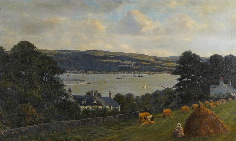 Unknown - Antique American School Signed Busting Boats on the Hudson ...