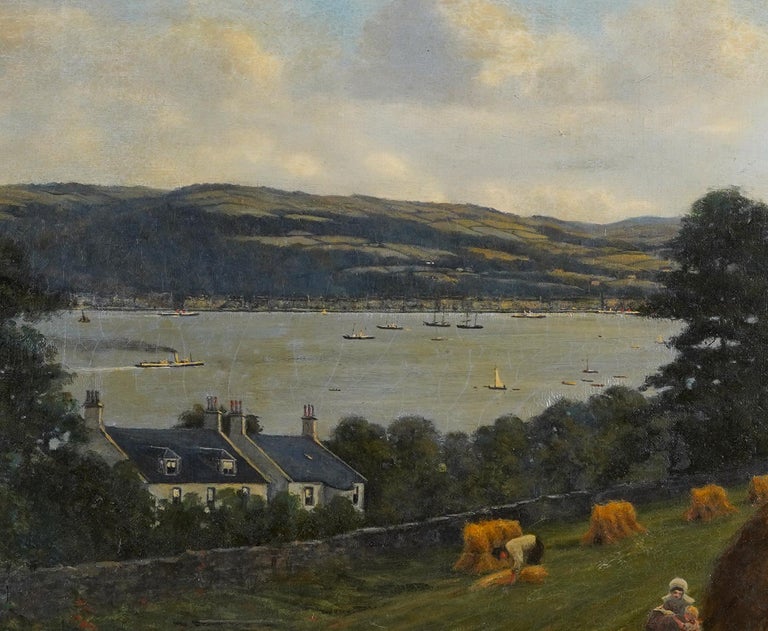 Unknown - Antique American School Signed Busting Boats on the Hudson ...