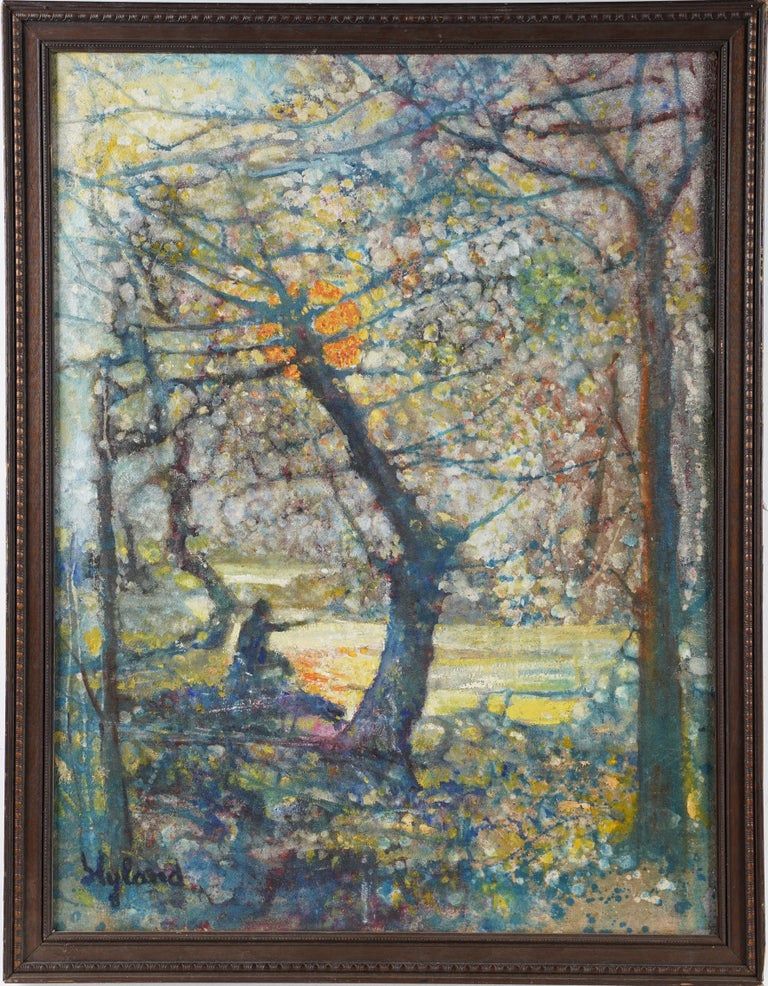 Unknown - Antique American School Signed Impressionist Forest Scene ...