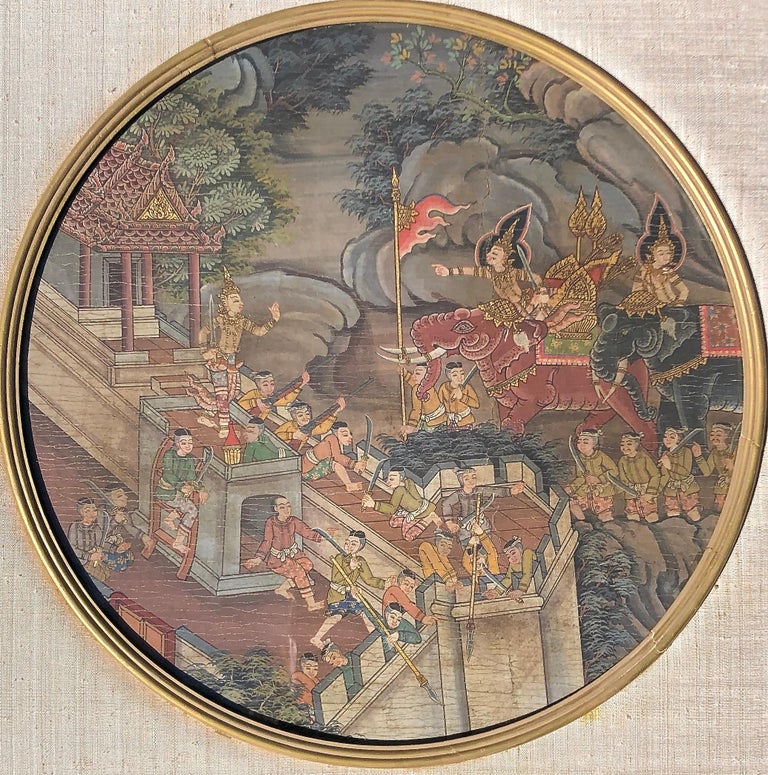 Unknown - Antique Thai Painting For Sale at 1stDibs