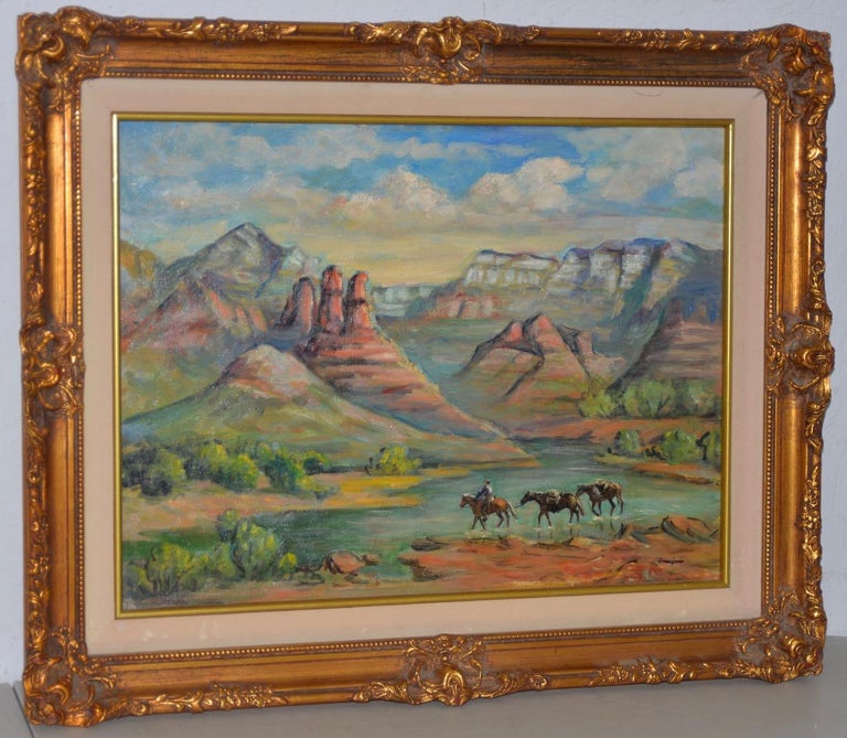 Unknown - Arizona Western Landscape "Near Flagstaff" Oil Painting by ...