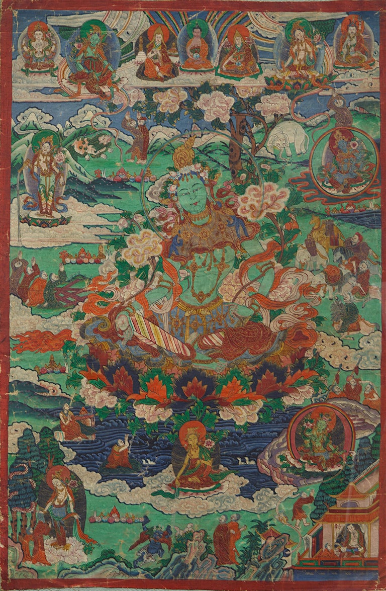 Unknown - Arya Tara Thangka, beautifully handpainted in Nepal. For Sale ...