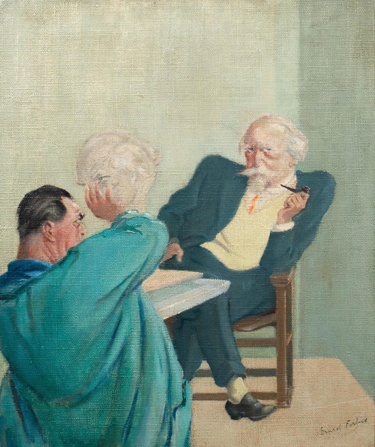 Unknown - 'Augustus Enthroned', 20th century by Ernest Forbes ...