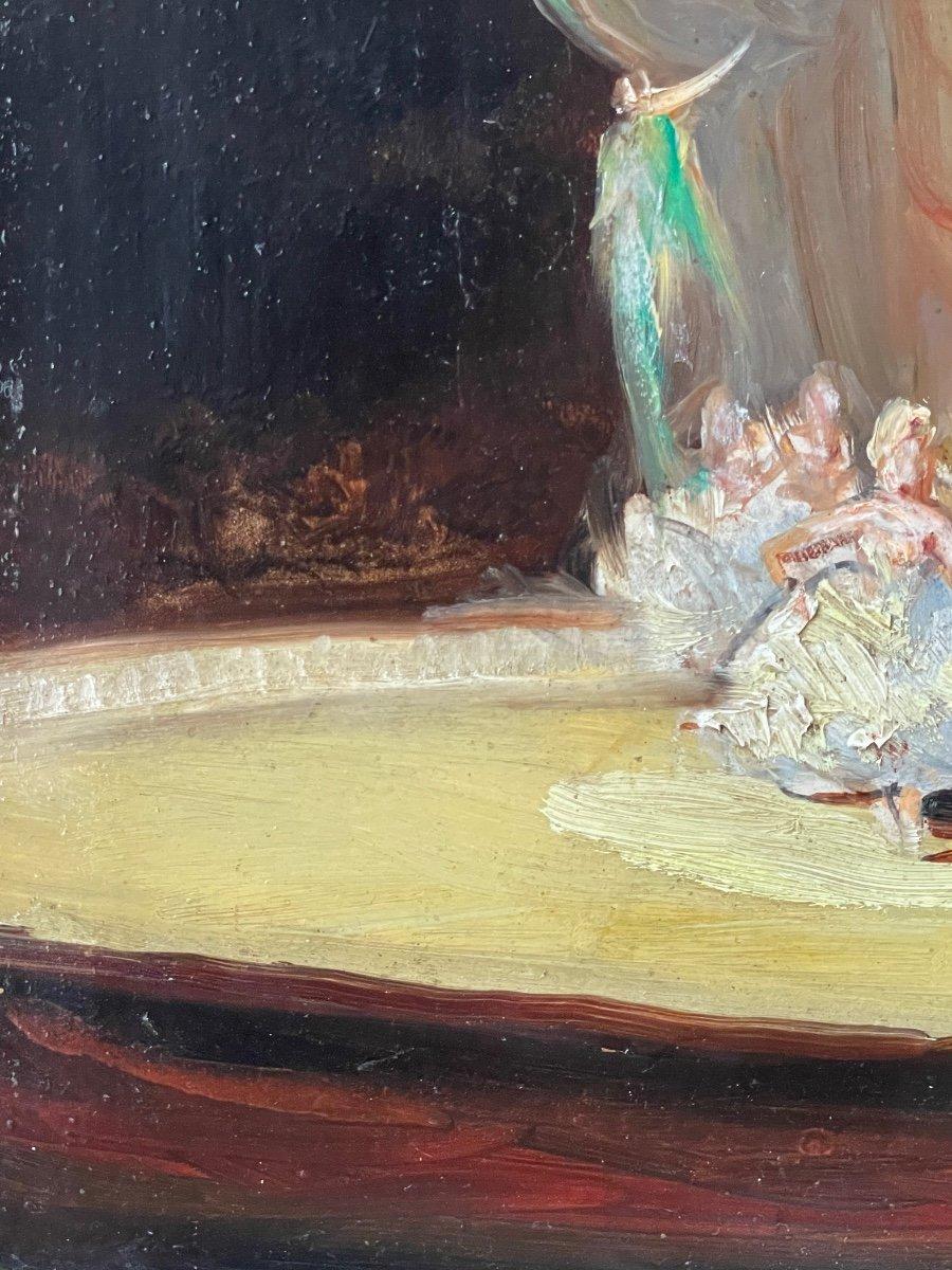 Unknown - Ballet Dancers at the Opera house, Original French Oil on ...