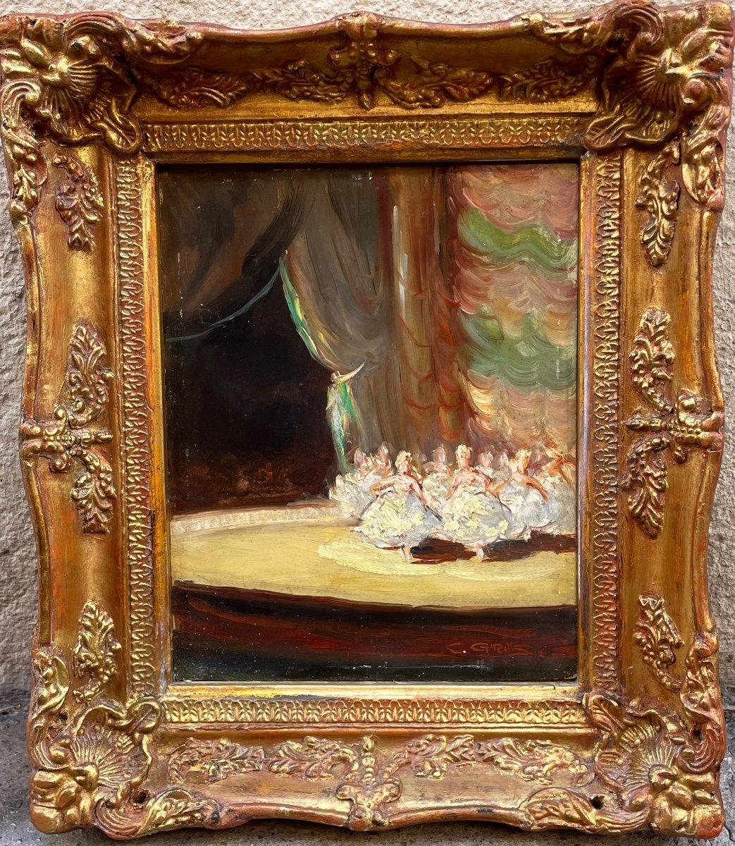 Unknown - Ballet Dancers at the Opera house, Original French Oil on ...
