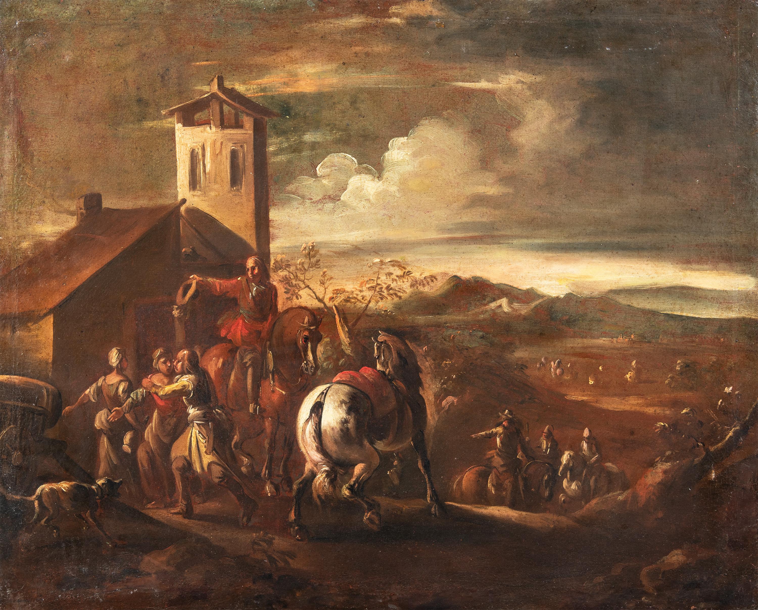 Italian School - Huge 18th Century Italian Old Master Oil Painting ...