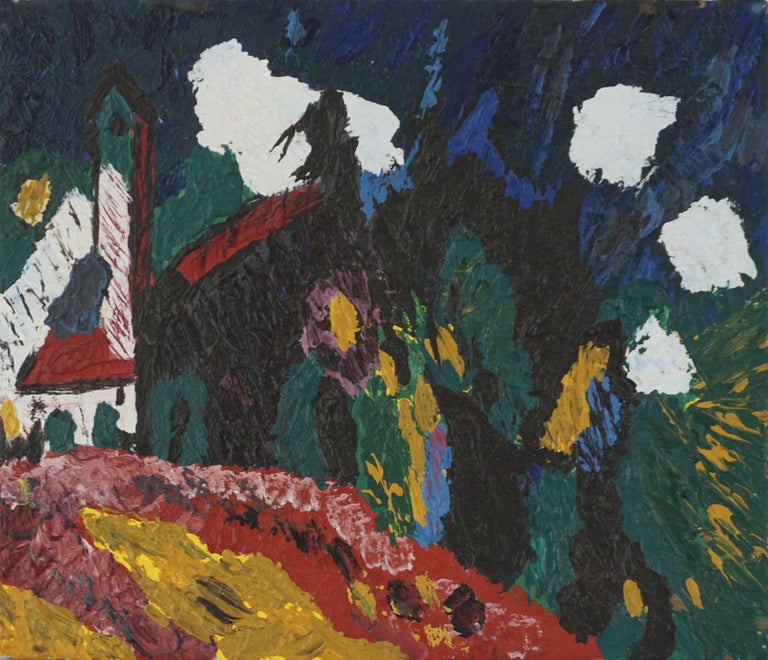 Unknown - Bay Area Figurative Movement -- Impasto Berkeley Landscape ...