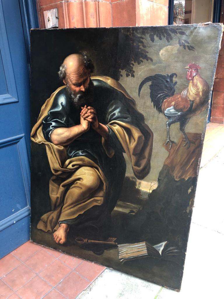 Unknown - Beautiful Early 17th Century Painting of St Peter For Sale at ...