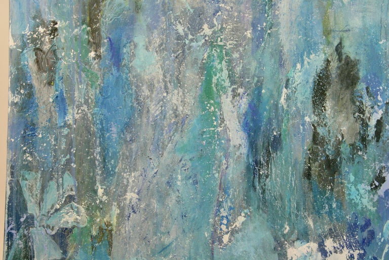 Unknown - Blue Mist Abstract Painting For Sale at 1stDibs