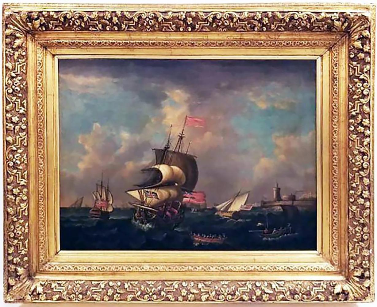 Unknown - British Navy Maritime Scene, Late 19th Century at 1stDibs