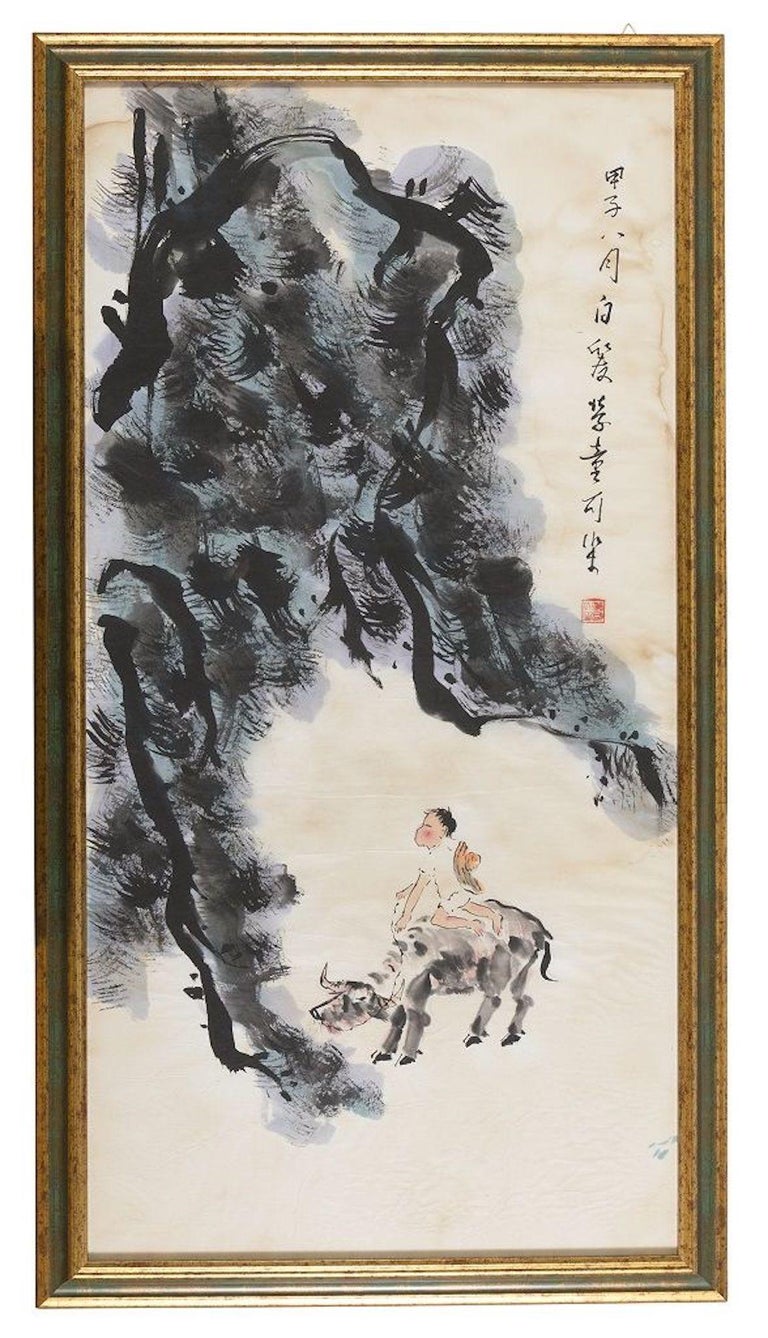 Unknown - Buddhist Allegory - Original Mixed Media by Chinese Master ...