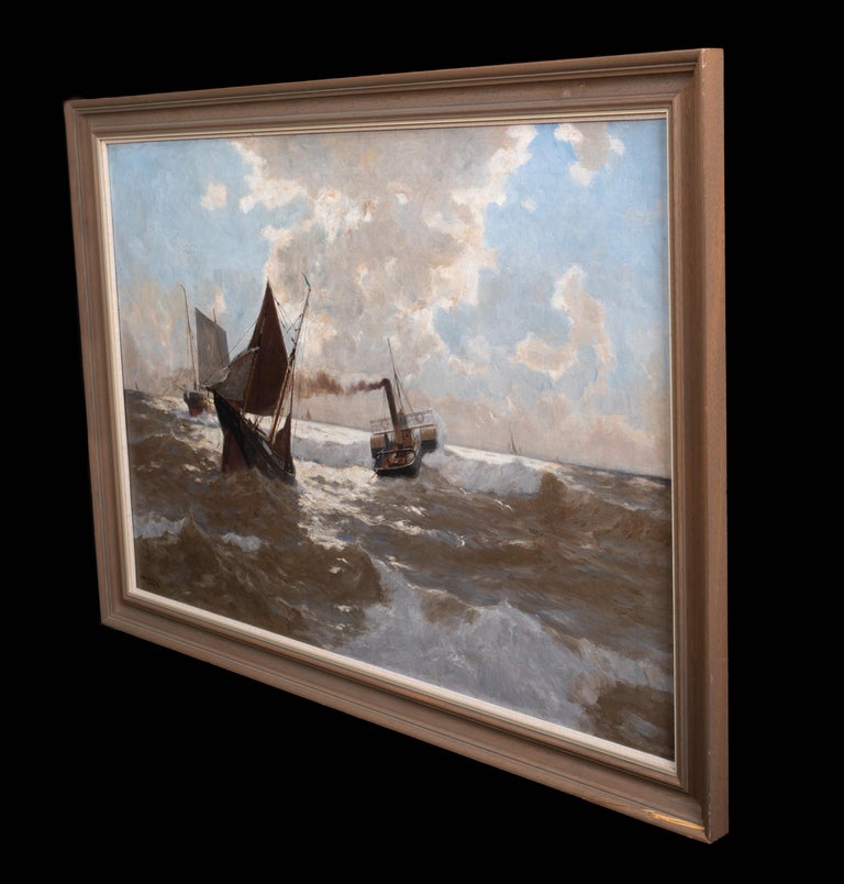 Unknown - Busy Shipping Off Dusseldorf, 19th century by ERWIN CARL ...