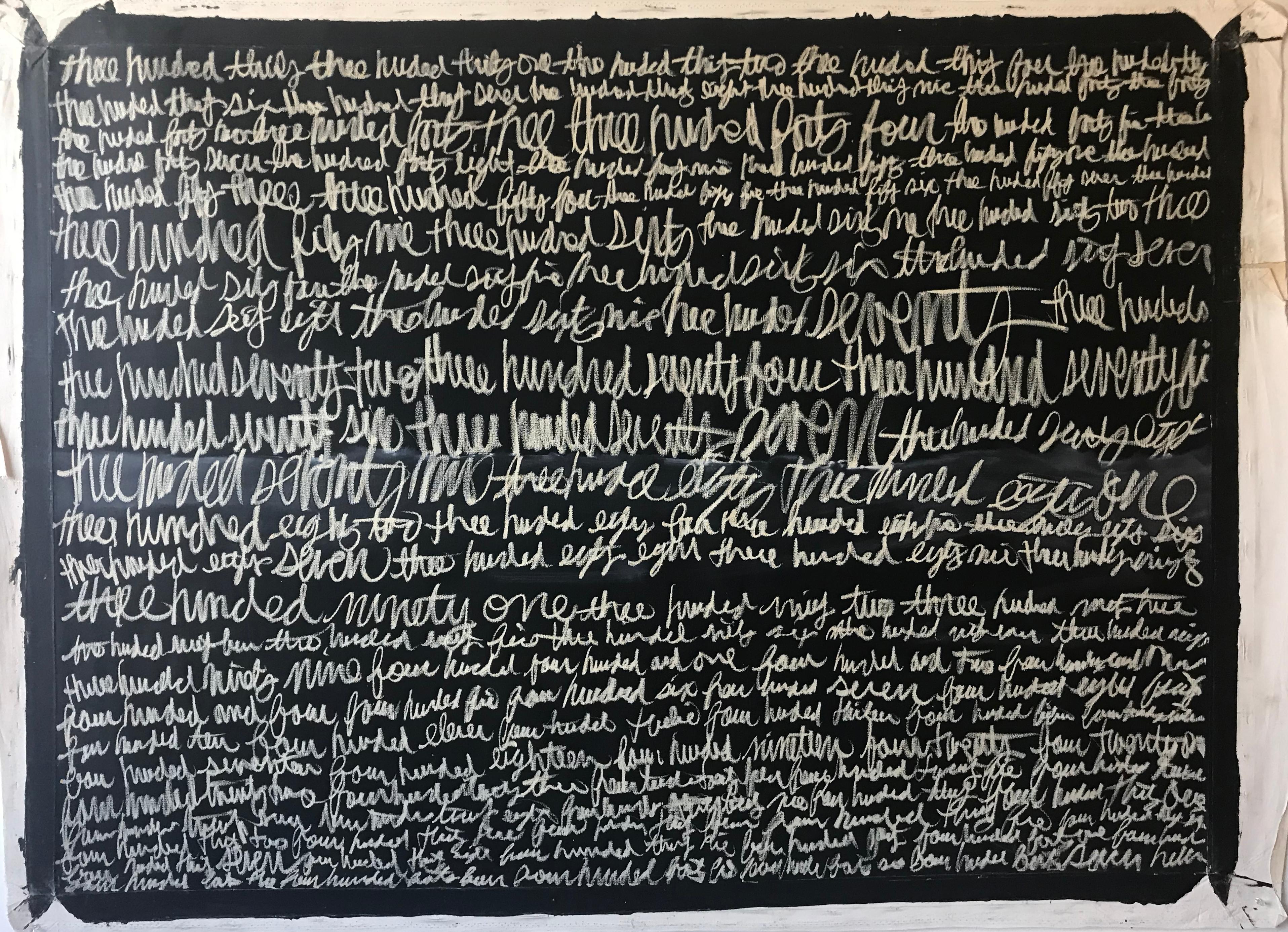 Matthew Heller - Large painting, Black, White, Language, Cursive ...