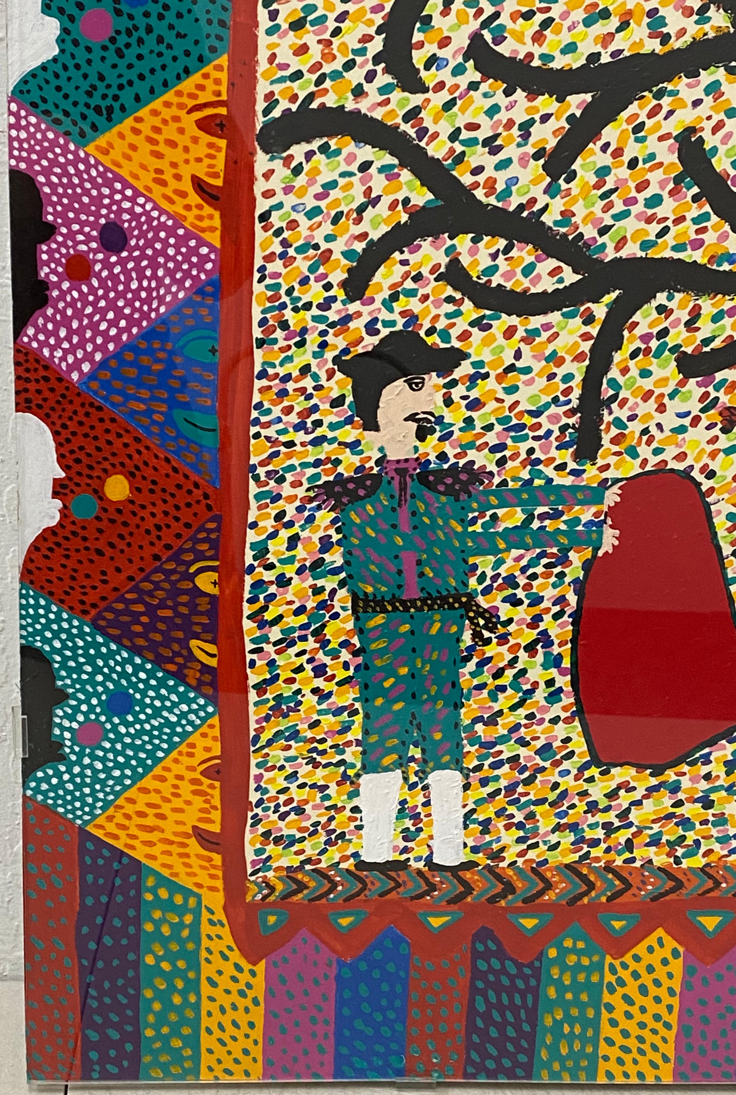 Unknown - Contemporary Folk Art "Adam and Eve" Painting by Saenz at ...