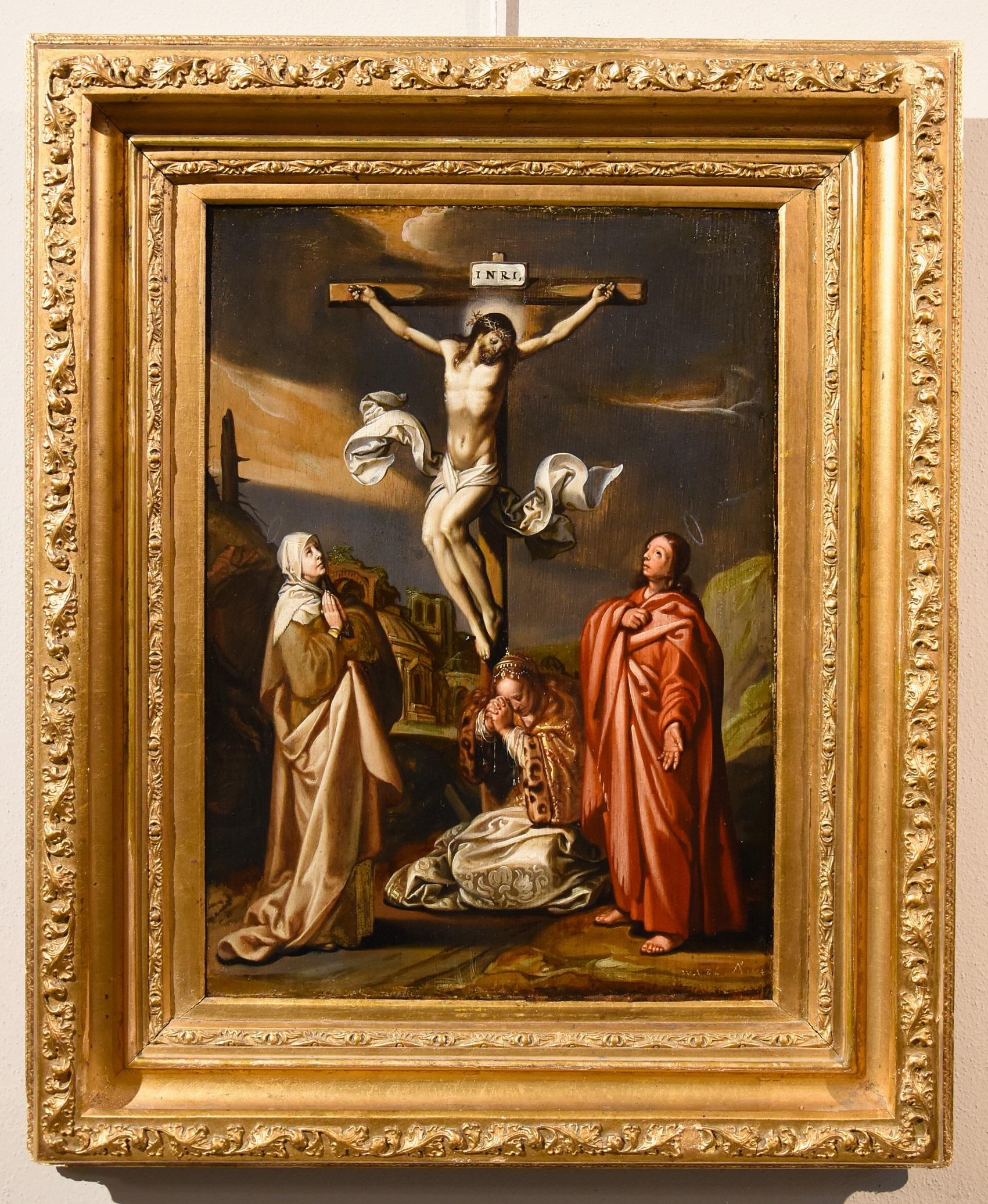 Unknown - Crucifixion Paint Oil on table Old master 17th Century Flemish Rubens Christ Art at ...