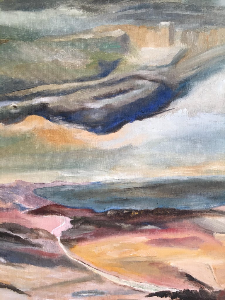 Unknown - Dark Skies, Stylised Impressionist Oil Painting For Sale at ...