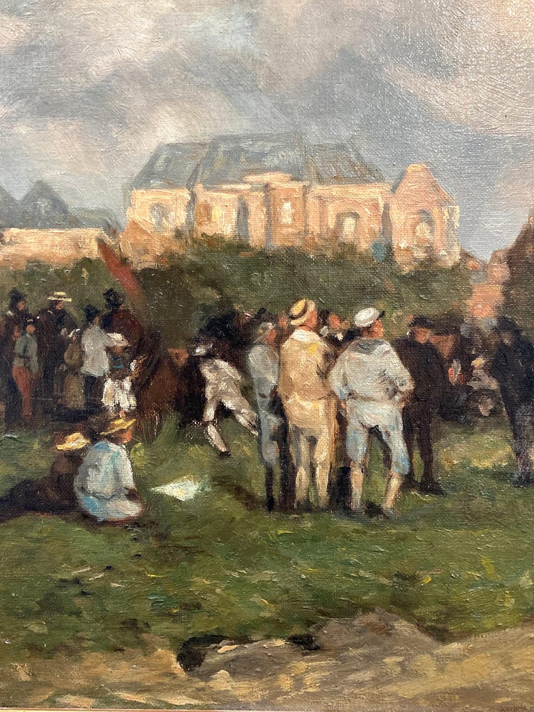 Unknown - "Day Flying Kites" British Country Side Impressionist Oil ...