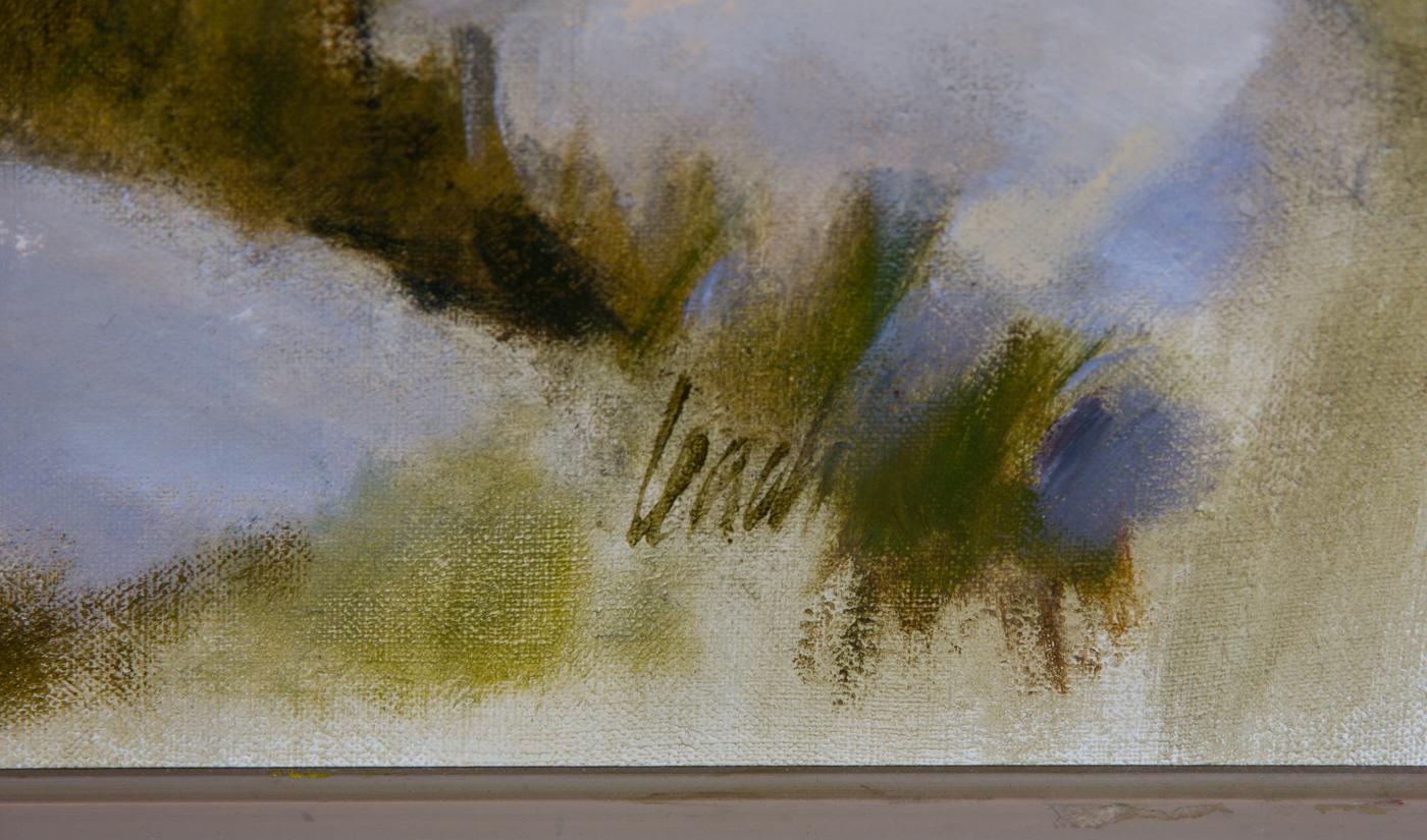Unknown - Dennis G. Leach - Framed Contemporary Oil, Farm in the ...