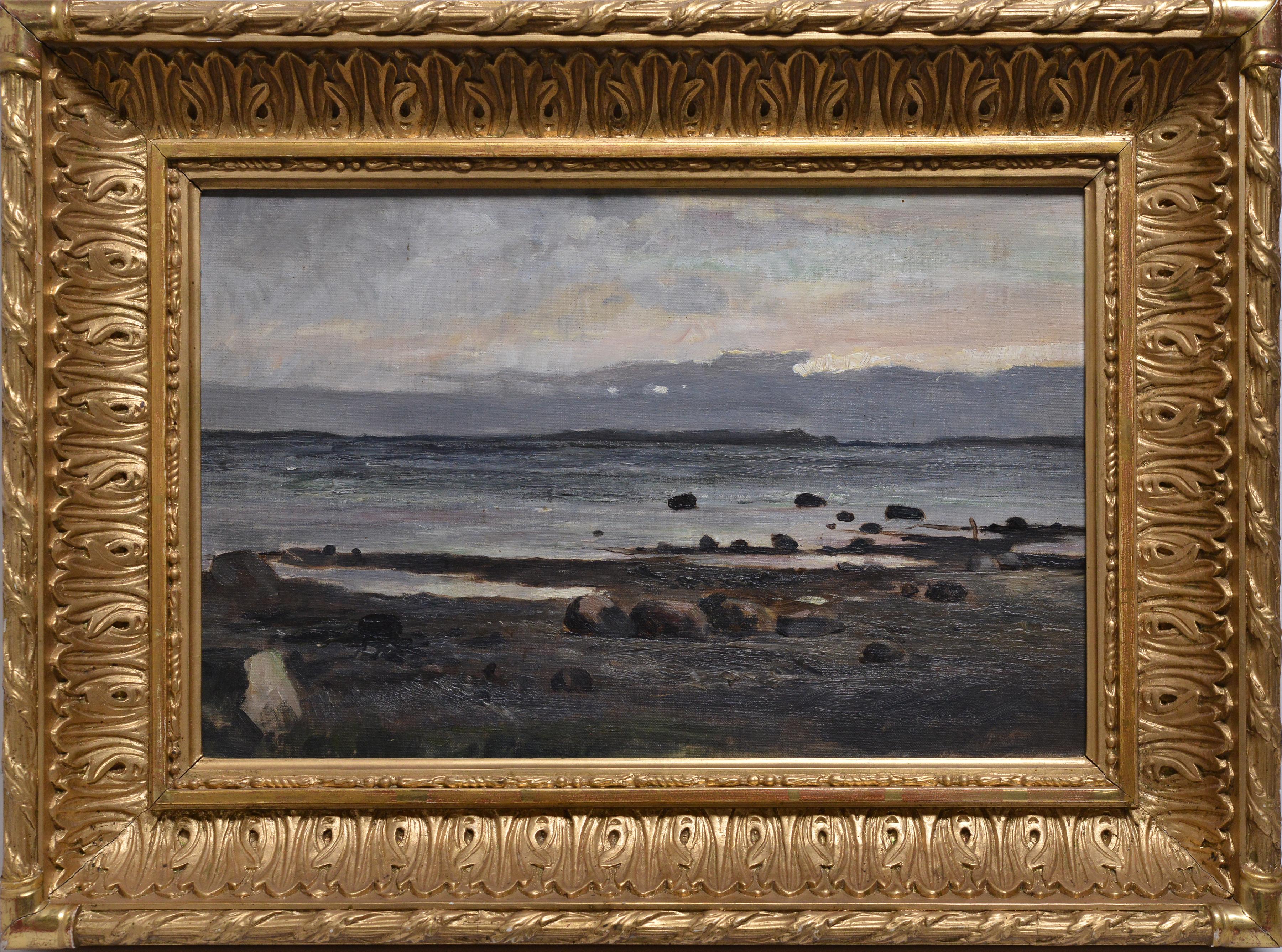 Unknown - Dramatic Sky Littoral Seascape 19th century Scandinavian ...