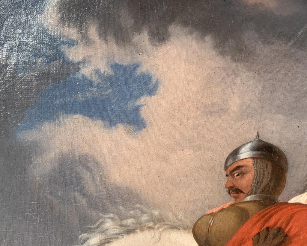 Unknown - Early 19th century French figure painting - Lion Assault ...