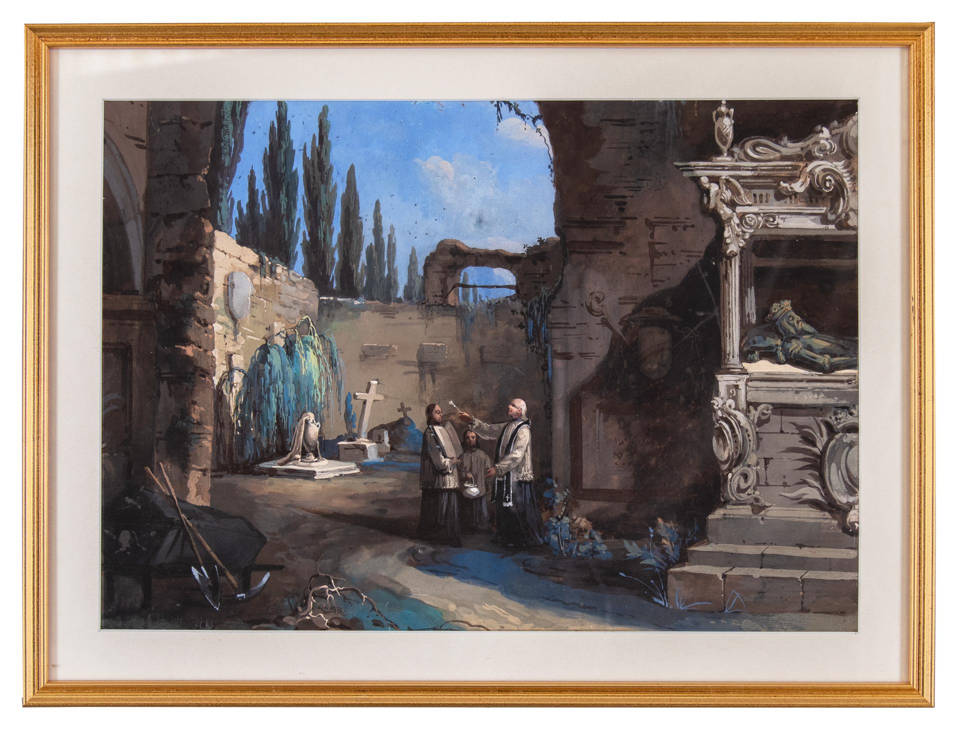 Unknown - Two Venetian vedute oil paintings in giltwood frames after ...