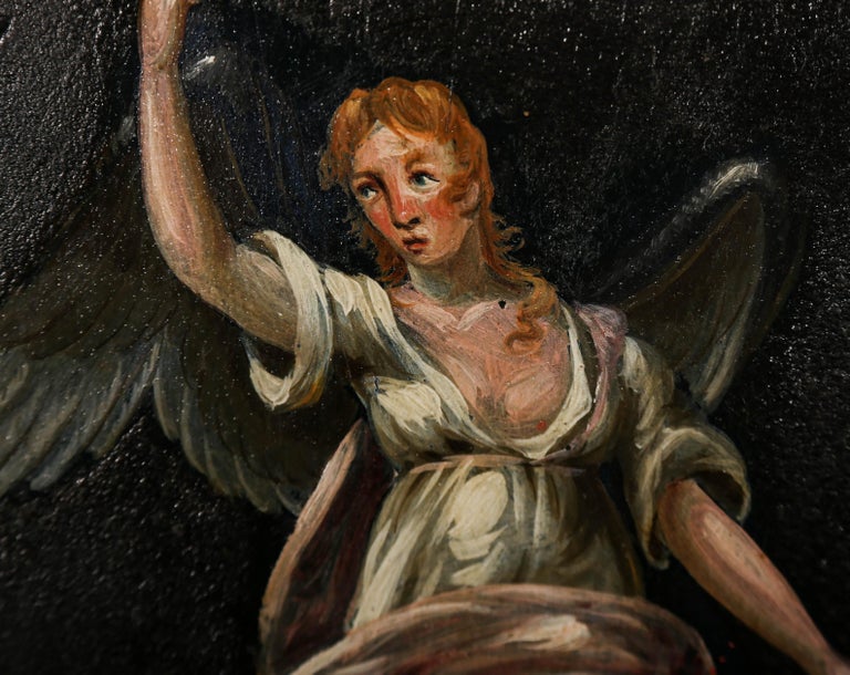 Unknown - Early 19th Century Oil - Tondo of The Archangel Jophiel For ...