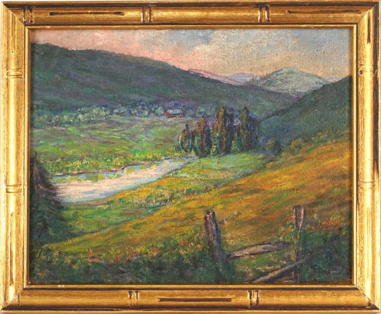 Unknown - Early 20th Century American Fauvist Landscape -- Pond on the ...