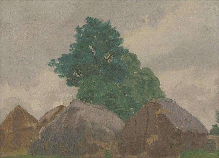 Unknown - Early 20th Century Oil - Haystacks For Sale at 1stDibs